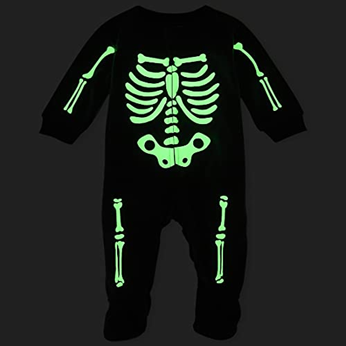 The Children's Place Kids' Baby/Toddler One Piece Family Matching, Halloween Pajama Sets, Cotton, Skeleton, 4T