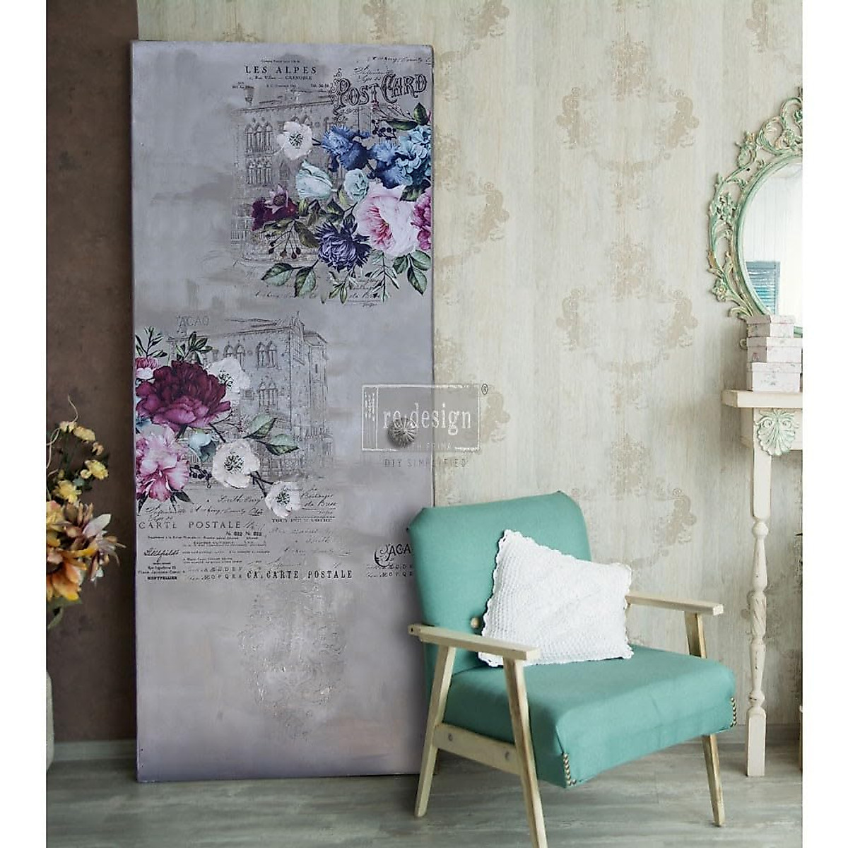 Redesign DÉCOR TRANSFERS® – Imperial Garden Size 44"x30", Cut INTO 6 Sheets 655350635534 Rub on Transfer for Wall or Furniture Decoration