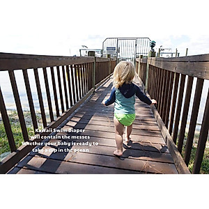 KaWaii Baby Reusable Swim Diaper for Children (Neon, L-32/40 lbs) Ultra Premium Quality for Eco-Friendly Baby Shower Gifts & Swimming Lessons