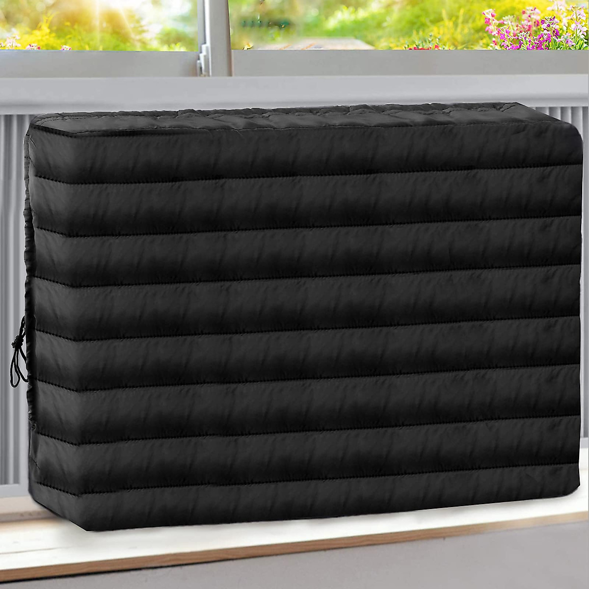 Bekith Indoor Air Conditioner Cover Defender, AC Cover for Inside Window Unit 17 x 13 x 3.5 inches(L x H x D), Black