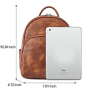 Telena Small Backpack Purse for Women Girls Cute Mini Leather Backpack Travel Shoulder Bags Brown