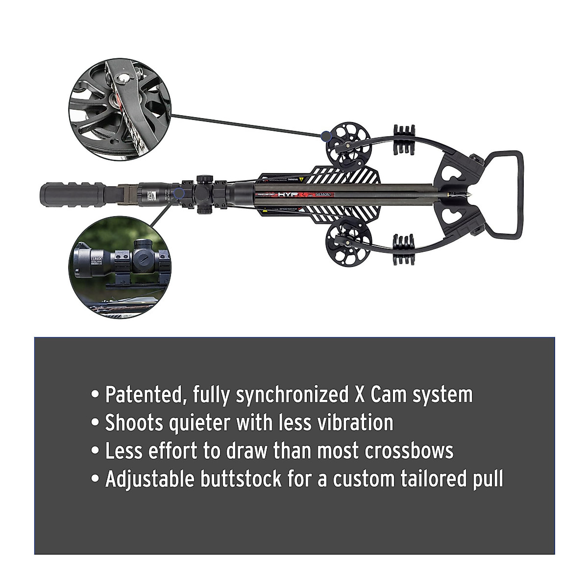Killer Instinct Diesel-X Crossbow with Case and Arrows Bundle (4 Items)