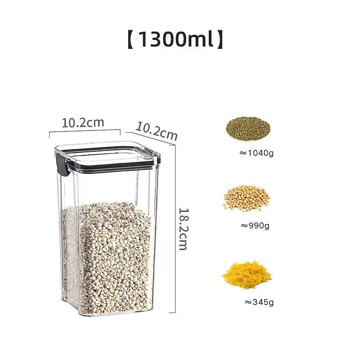 6PCS Food Storage Containers Set with Lids, Ideal for Kitchen Pantry Organization and Storage