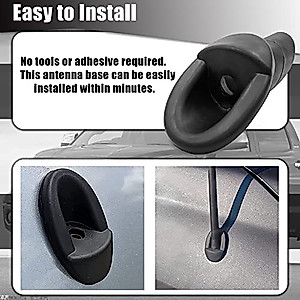 Antenna Ornament Rubber Adapter Base Compatible with Toyota Tundra 2007-2014 Accessory, 86392-0C040 Manual Radio Antenna Mounted Base Bezel