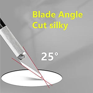 TOKIMMASH Craft Knife Hobby Knife Exacto Knife with Heavy Die-Casting, Precision Knife for Handicrafts, Blade Precision Cutting Knife for Cutting, Carving, 5 Replacement Blades (Black)