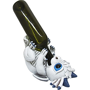 World of Wonders - Dreamland Dragons Series - Ice Cold Brew - Collectible Crystal The Dragon Decorative Fantasy Tabletop Wine Rack Beverage Holder and Bottle Display Caddy, 10-inch