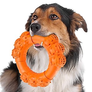 Indestructible Dog Chew Ring Toys for Aggressive Chewers, Super Chewer Dog Toys for Medium Large Dogs, Puppy Teething Rings for Relax,Interactive Dog Ring Toys for Boredom,Heavy Duty Dog Teething Toys