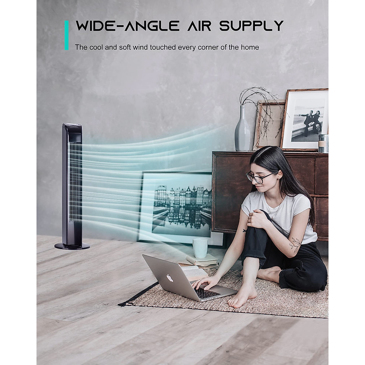 Evaporative Air Cooler, MEPTY Swamp Cooler with 4.2 Gallons Water Tank, Remote Control, 3 Modes & Speeds, 90°Oscillation, 12H Timer, Portable Air Cooler for Home, Office (31 Inch) (Black)