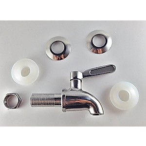 BTSKY™Stainless Steel Beverage Dispenser Replacement Spigot Fits 16mm（5/8 inch）Opening - No Lead Dispenser Replacement Faucet, Polished Finish