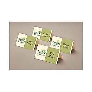 Avery Printable Small Tent Cards with Sure Feed Technology, 2” x 3.5”, Ivory, 160 Blank Place Cards for Laser or Inkjet Printers (05913)