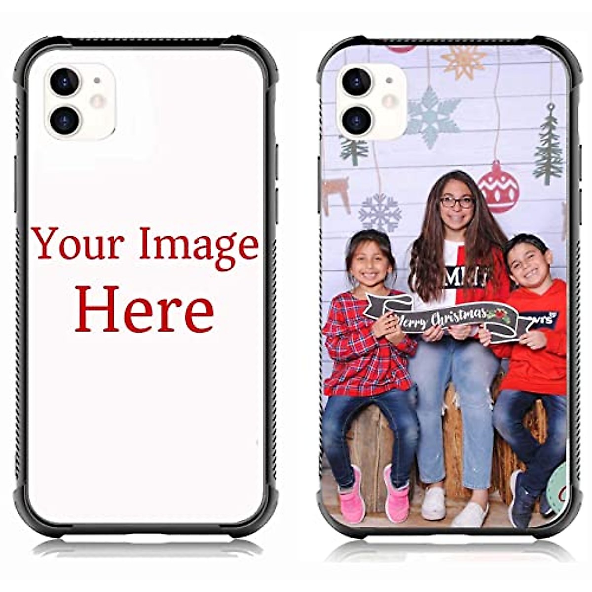 Custom Pictures Phone Case for iPhone 11 Personalized Custom Phone Cases Customized Slim Soft and Hard tire Shockproof Protective Anti-Scratch Phone Cover Case Make Your Own case Customize
