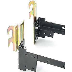 POROHOM 2Pcs #711 Bolt-On to Hook-On Bed Frame Conversion Brackets with Hardware Hook Plate,Headboard Hook Set, Hook on Bed Rails, Hook on Bed Frame Brackets