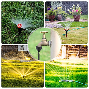 5 Pack 1/4 Inch Drip Irrigation Tubing to Faucet/Garden Hose Adapter Drip Irrigation Hose Connectors 3/4" Garden Hose to 1/4" Drip Tubing Drip System Parts Garden Hose Quick Connect Fittings