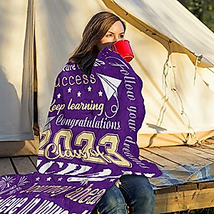 Custom Name Blanket Graduation 2023, Graduation Blanket Personalized Graduation Blanket, Graduation Flannel Throws Personalized Unique Customized Graduation Gift for Family Friends, 30 x 40 Inches