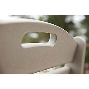 Trex Outdoor Furniture Yacht Club Folding Highback Chair, Sand Castle