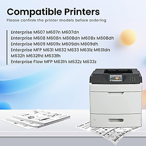GREENBOX Compatible 37A High-Yield Toner Cartridge Replacement for HP 37A CF237A 37X CF237X for HP Enterprise M607 M608 M607n M608n M608dn M608x M609 MFP M631 M632 M633 Printer (11,000 Pages, 1 Black)