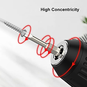 Broppe 4 Pcs Slotted Screwdriver Bit Set Magnetic Flat Head Screwdriver Bits 6 inch Long 1/4 Inch Hex Shank 3mm 4mm 5mm 6mm