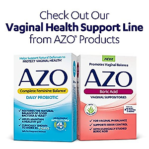 AZO Yeast Plus Dual Relief Tablets, Yeast Infection and Vaginal Symptom Relief, Relieves Itching & Burning, 60 Count