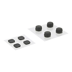 Front Back Screw Rubber Feet Cover Upper LCD Screen Screws Cover Rubber Replacement for New 3DS XL/LL (Black)