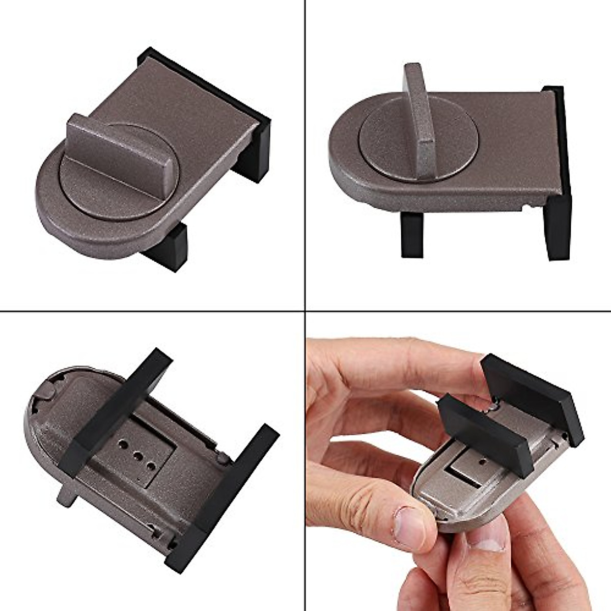 (Pack of 2) Kids Sliding Window Lock Child Safety Adjustable Sliding Door Infant Proof Security Lock Stopper Wedge