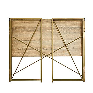 Urban Lifestyle Foldable Computer Desk, Wood/Gold
