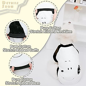MESHEEN Dog Sweaters Shirt for Small Dogs and Cats Made of Soft Skin Friendly Double Sided Plush Fabric Keep Your Pet Warm and Cozy, Dog Coat Use Snoopy Cartoon Pattern Embroidery Design