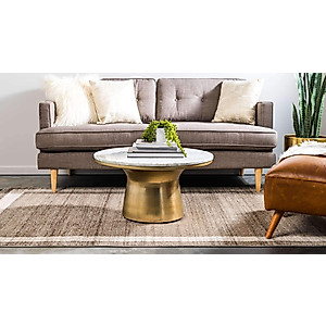 Unique Loom Del Mar Collection Area Rug - Maria (2' 2" x 3' 1" Rectangle, Light Brown/ Ivory)