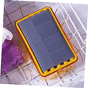 Alipis 2pcs Soap Foaming Box Foaming Soap Case Soap Dispenser with Sawtooth Roller para Guardar Tool Clothes Storage Organiser Soap Container Soft Rubber Clothing Travel Storage Box
