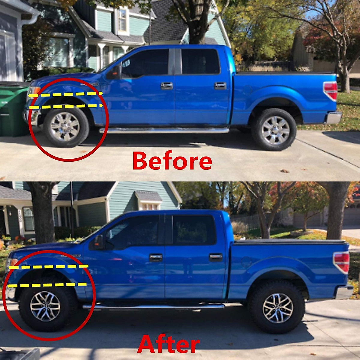 ZY WHEEL Front Leveling Lift Kit Strut Spacers Compatible for 2004-2023 Ford F150 2003-2017 Ford Expedition 2005-2008 Lincoln Mark LT (2'') 2WD 4WD