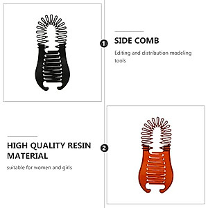 FRCOLOR 6pcs Plastic Banana Vertical Clip Lady Tools Hair Barrettes for Girls Hair Ponytail Extensions Flat Hair Accessories for Women Wedding Hair Grip Clips Banana Hair Comb Banana Clips