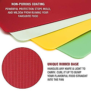 Flexible Plastic Cutting Boards for Kitchen - Set of Large Chopping Mats for Cooking – Non Slip Kitchen Mats, Dishwasher Safe, Foldable by Eparé