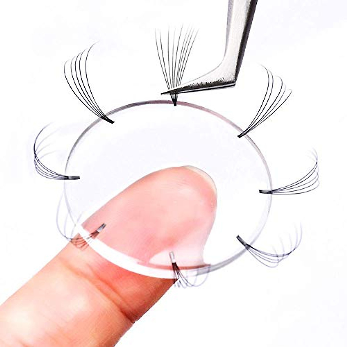Eyelash Extension Supplies 5 Pcs Easy Fan Lash Pad Pallet Patches GEMERRY Lash Extension Supplies for Beginners Make Fans Blooming Easy Volume Lashes Pallet Tools Eyelash Holder, 3x30mm