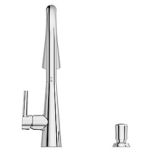 Pfister Barulli Kitchen Faucet with Pull Down Sprayer and Soap Dispenser, Single Handle, High Arc, Polished Chrome Finish, F5297BARC