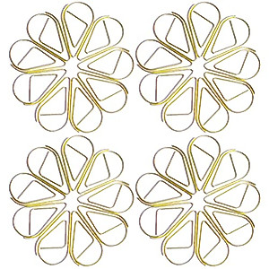 ibasenice Water Drop Paper Clips - 100 Pcs Gold Paper Clips/Metal Paper Clip Holders/Bookmarks Water Drop Shape Gold Paper Clips for Books, Memos, Paper, Posters, Photos