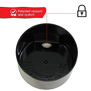 Tightpac America, Inc. Vacuum Sealed Container airtight, 29-Liter/9-Fluid Ounce, Solid Black