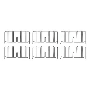 Quantum Storage Systems DIV14-6 Divider for 14" Deep Wire Shelving Units, Chrome Finish, 8" Height x 14" Width x 1" Depth (Pack of 6)