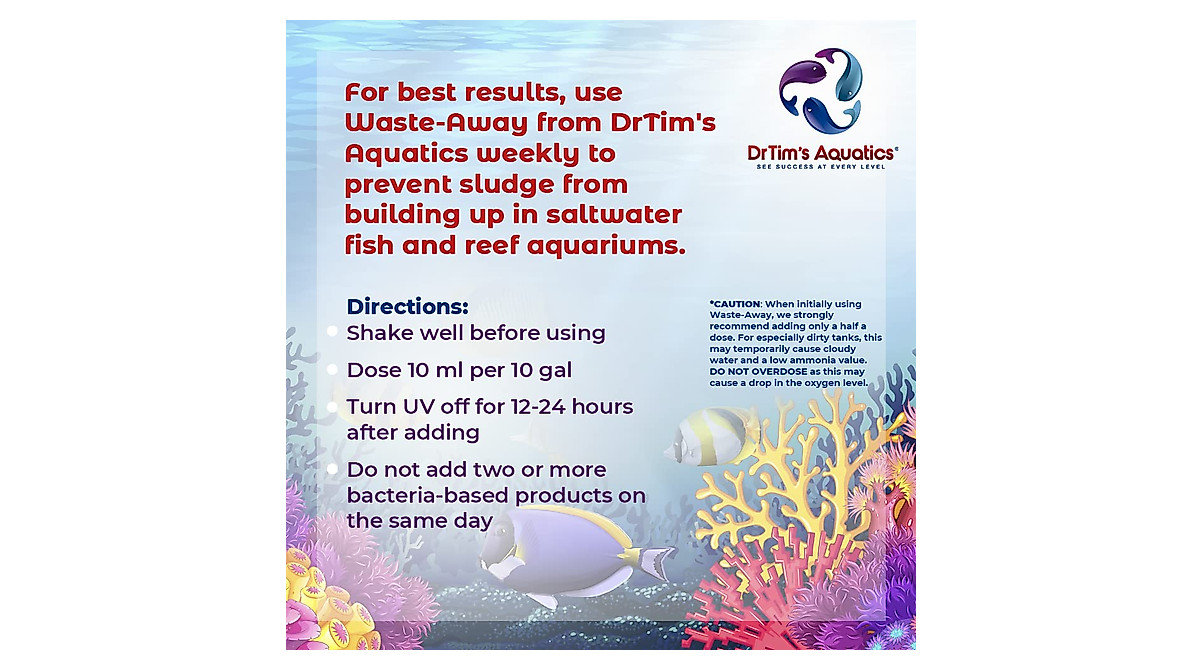 DrTim's Reef Waste-Away 128 oz - Keeps Your Reef Water Clean & Clear