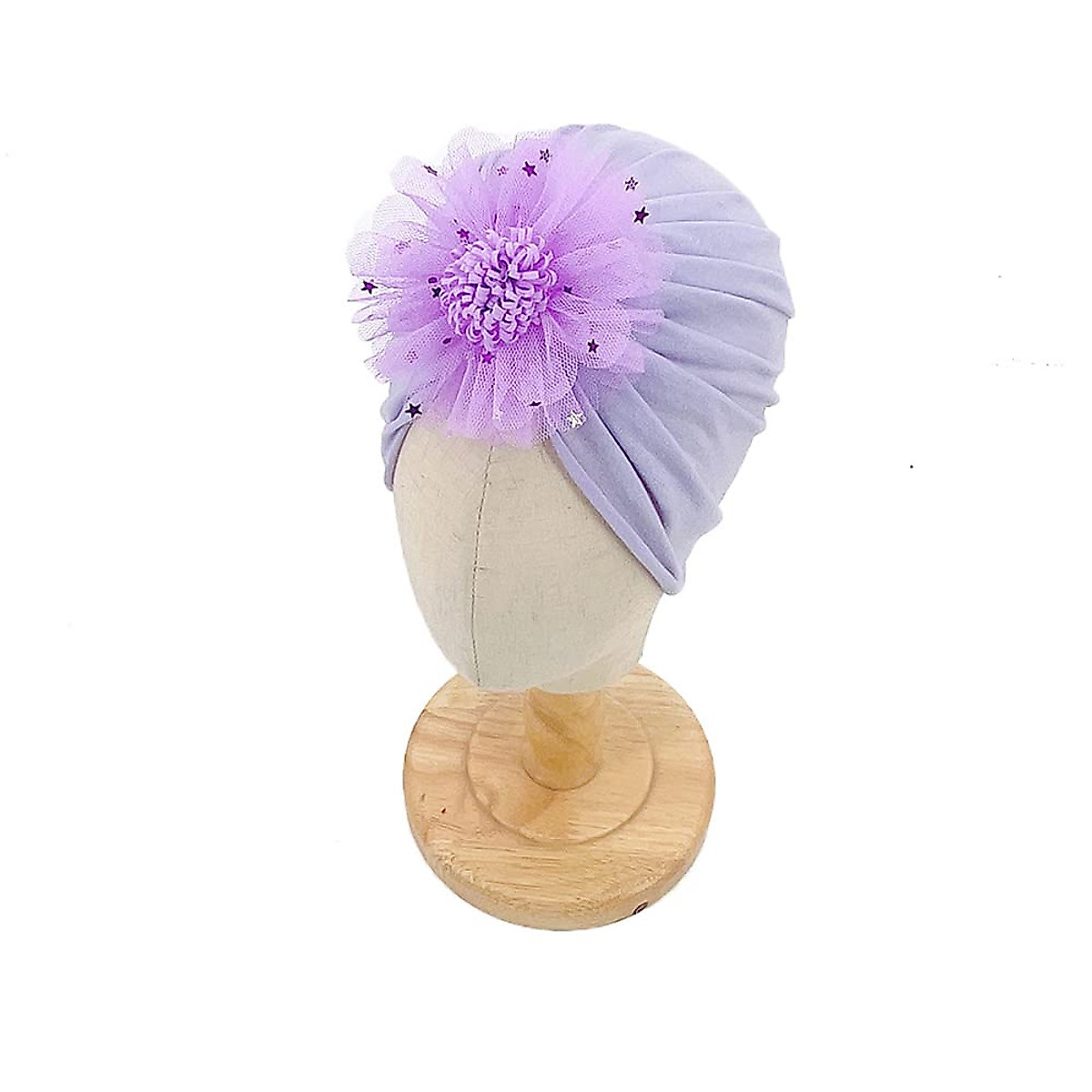 MOONHING Baby Girl Toddlers Breathable Cotton Hat Newborn Knotted Hat Cute Donut Soft Turban Bow Knot Cap