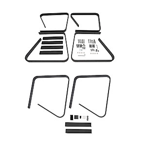 Office Reception Sofa Set, 3-Seat & 2PCS 1-Seat PU Leather Waiting Room Bench with Arms Executive Side Waiting Room Visitor Guest Chair Set for Airport Clinic Meeting Conference Room (Black)