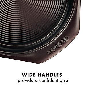 Circulon Nonstick Bakeware Set with Nonstick Cookie Sheet, Bread Pan, Bakings Pan and Cake Pans - 5 Piece, Chocolate Brown