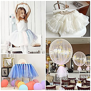 6" Wide x 100 Yards (300ft) Tulle Fabric Rolls, Red Tulle Ribbon Spool Fabric for DIY Crafts, Tutu, Party & Wedding Decoration Christmas Gift Wrapping Sewing and More (Red)