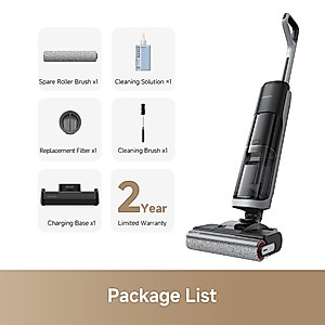 dreame H14 Wet Dry Vacuum Cleaner, 180° Lie-Flat Cordless Vacuum Mop, 140°F Brush Washing, Fast Hot Air Drying in 5Mins, Smart Hard Floor Cleaner Machine with Powerful Suction, Great for Sticky Messes