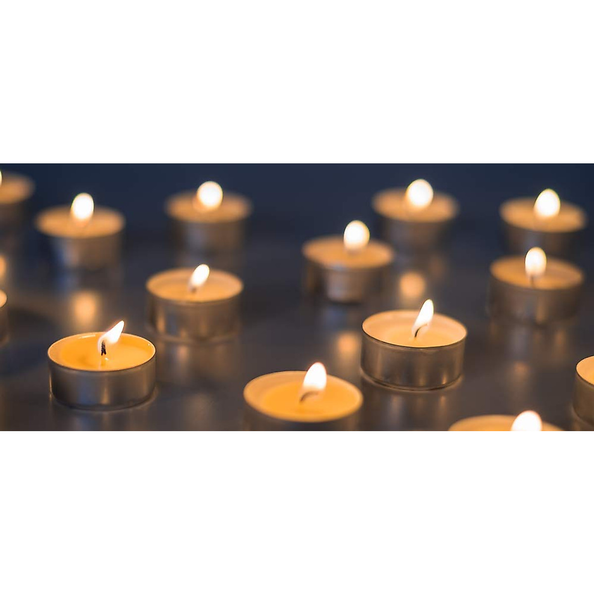 CandleNScent Unscented Tealight Candles, 30 Pack, White, Made in USA