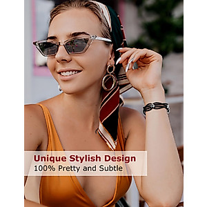 Beaded Bracelet Band Compatible with Samsung Galaxy Watch 6&5&4 40mm 44mm/Watch 6 Classic 43mm 47mm/Watch 5 Pro 45mm/Watch 4 Classic/Active 2/Watch 3 Women, 20mm TOYOUTHS Boho Stretchy Charms Solo