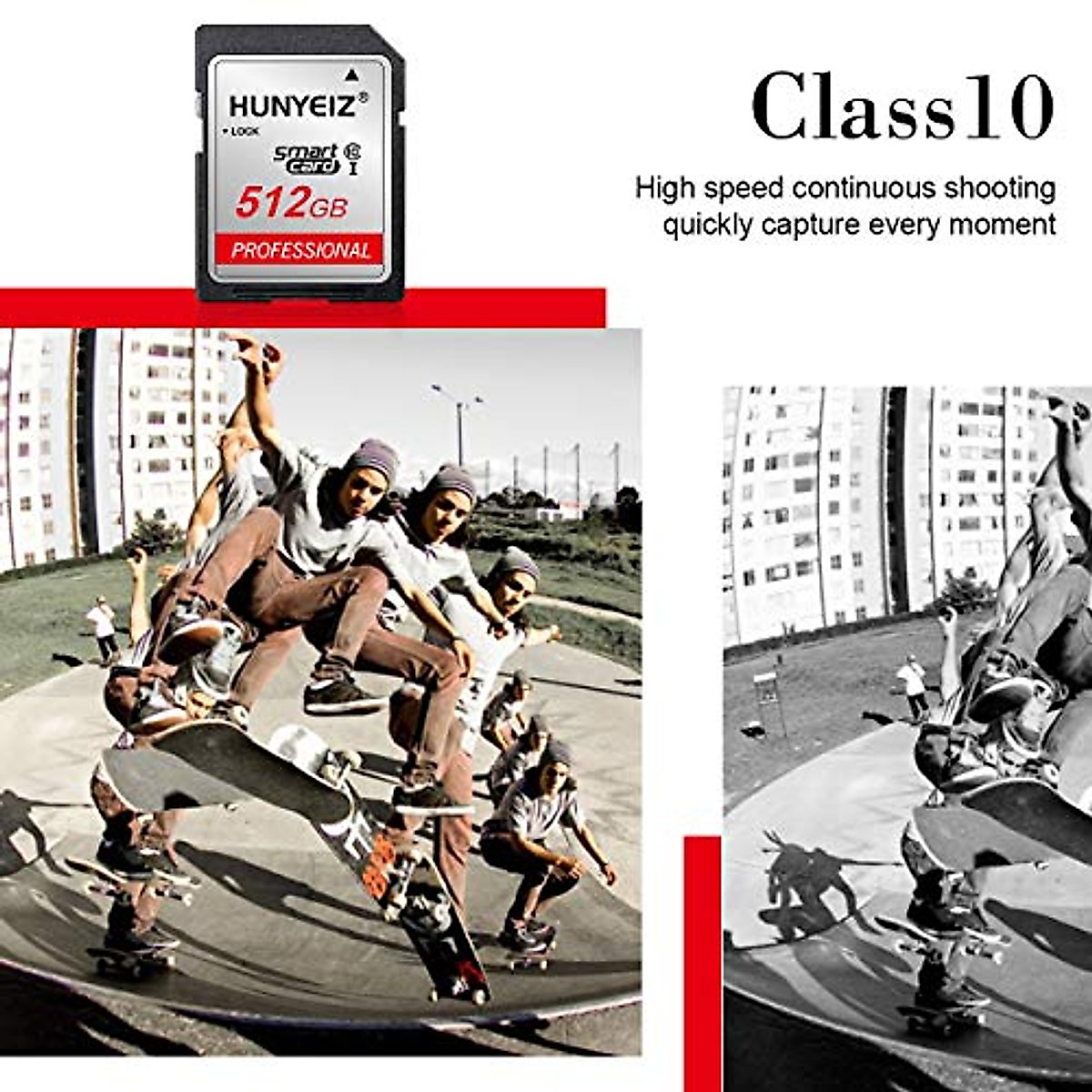 512GB SD Card Class 10 High Speed Secure Digital Memory Card for Vlogger, Filmmaker, Photographer & Content Curator(512GB)