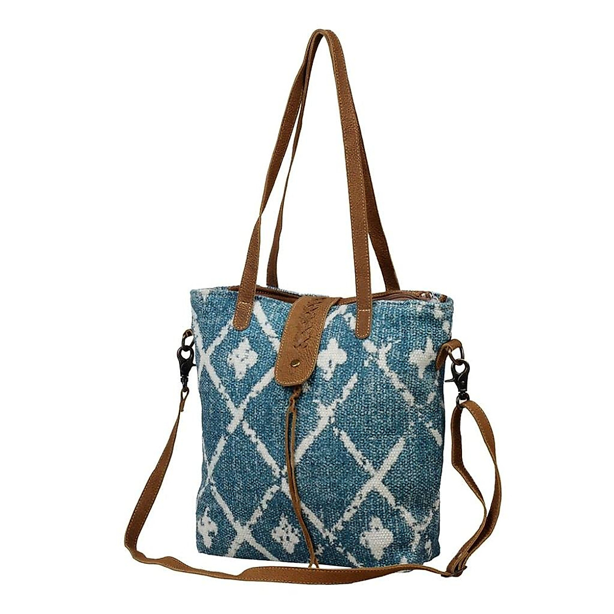 Myra Bag Beguile Shoulder Bag Upcycled Canvas, Rug & Leather S-2643