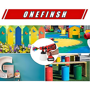 onefinsh Paint Sprayer for Milwaukee M18 18V Battery, Cordless Paint Sprayer,Electric Spray Paint Gun for Home Interior and Exterior, House Painting,(No Battery)