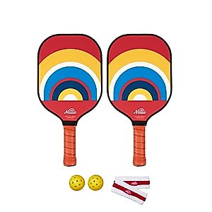 Nettie Pickleball Co - Pickleball Paddle Set of 2 | Double Pack | Lightweight Honeycomb Core | Includes 2 Pickleball Balls & 2 Sweatbands | Premium Material (Ashbury and Ashbury)
