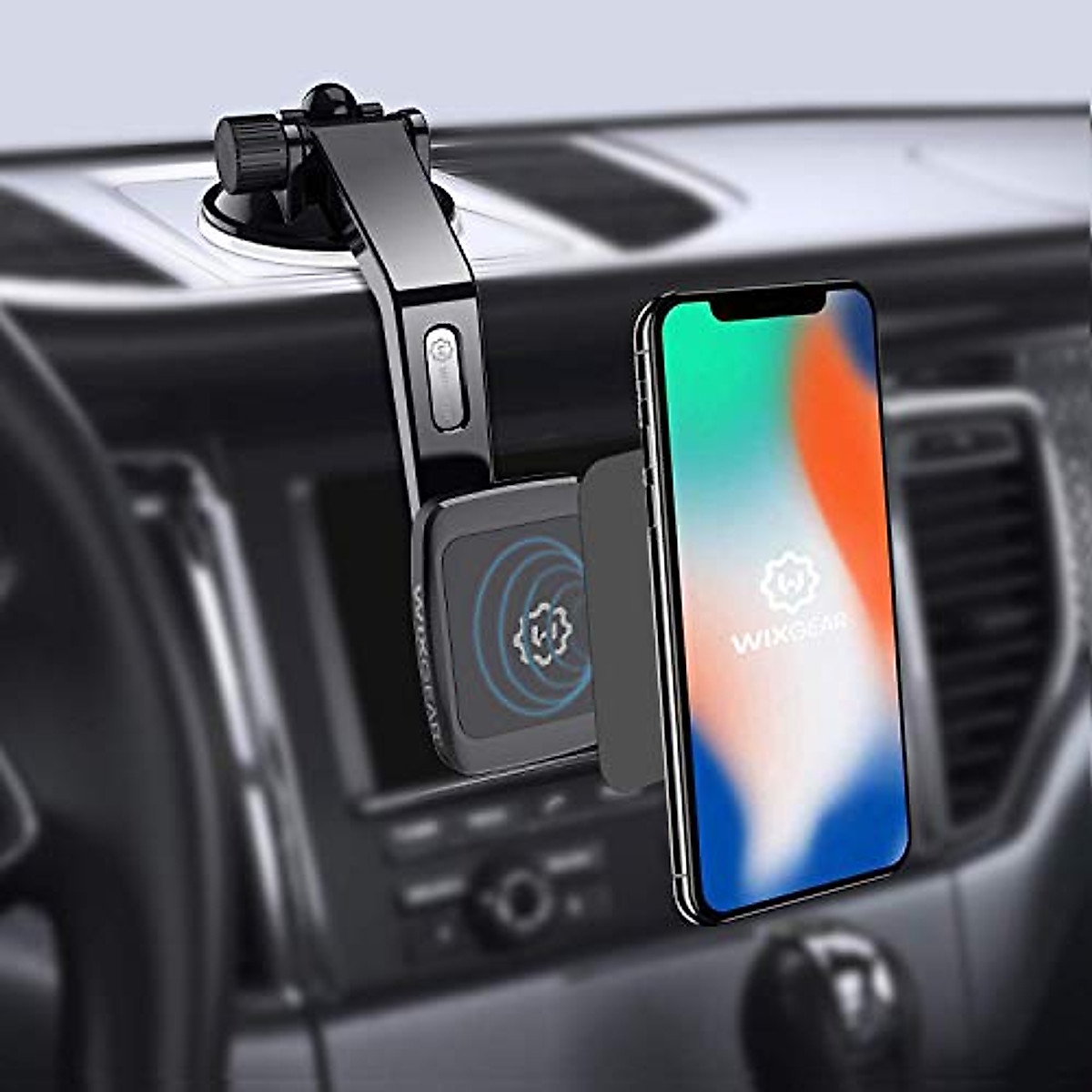 WixGear Magnetic Mount, Universal Dashboard Curved Magnetic Phone Car Mount Holder for Cell Phones and Mini Tablets with Fast Swift-snap Technology, Magnetic Cell Phone Mount
