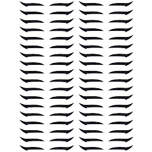 Maitys 36 Pairs Black Glitter Eyeliner Stickers, Instant Sticky Eye Makeup, Waterproof, Suitable for Parties, Nightclubs, Halloween, Stylish, Easy to Use